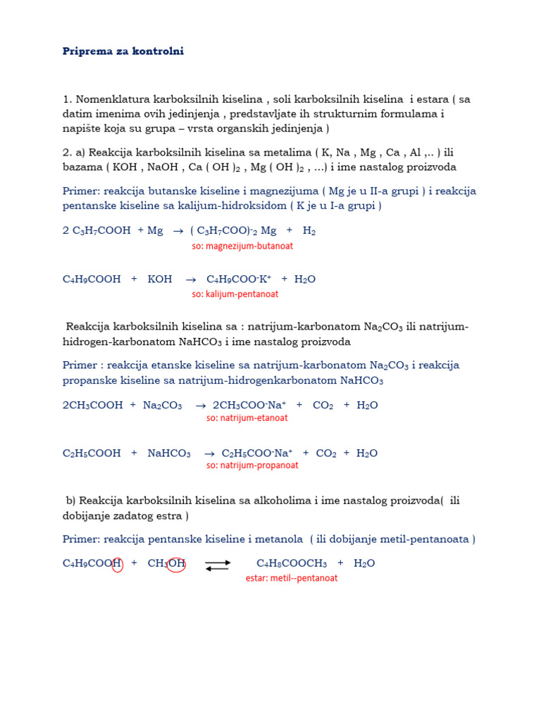Priprema Za Kontrolni-2 - Maj-2024. | PDF