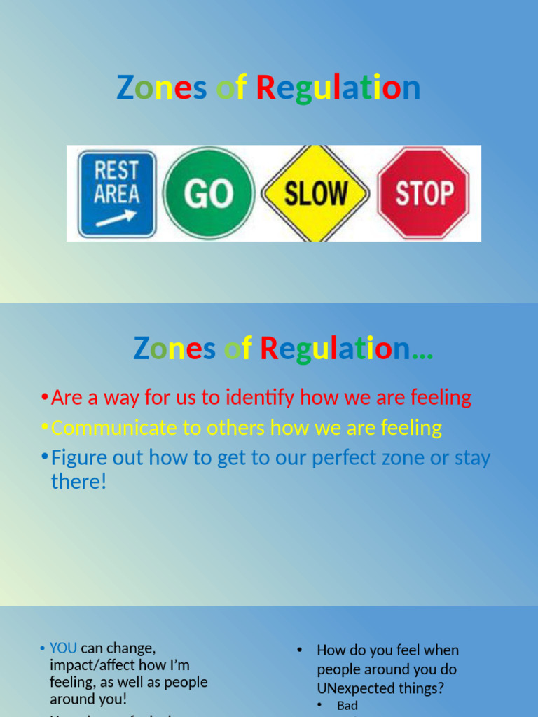 SEl Zone of Regulation 9 4 | PDF