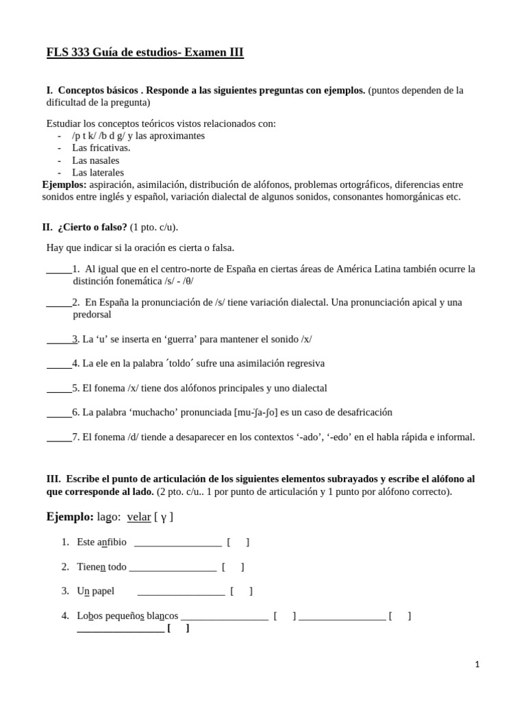 Guia Examen 3 | PDF