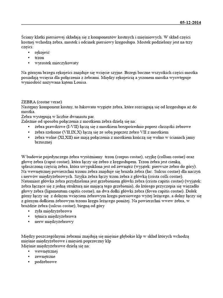 Anatomia RTG - Teoria 02 - Notatki | PDF