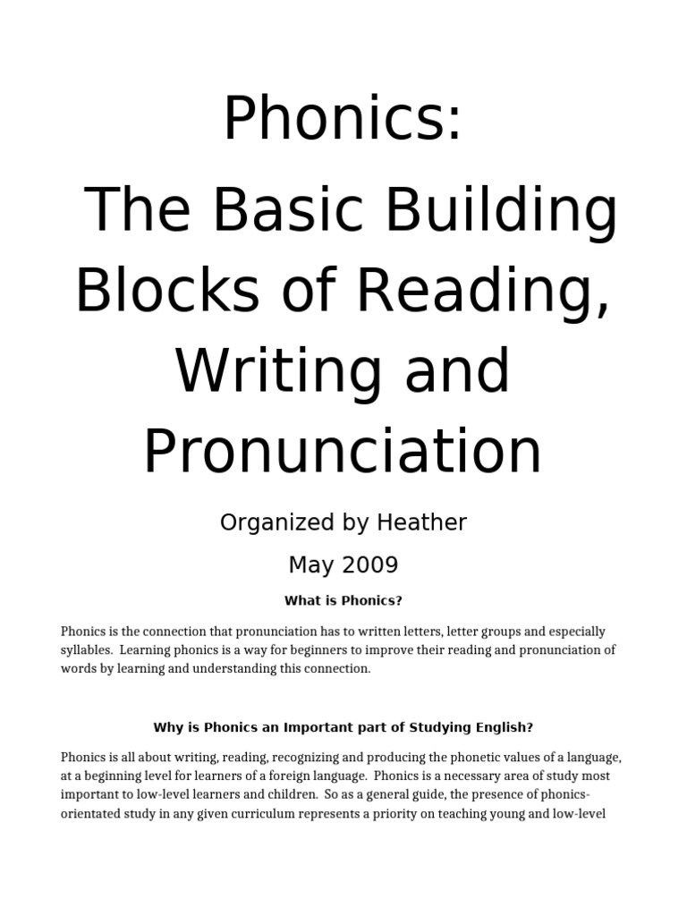 Phonics Workshop Manual-1 | PDF | Phonics | Teachers
