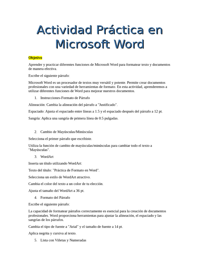 SEMANA 6_Práctica en Word | PDF