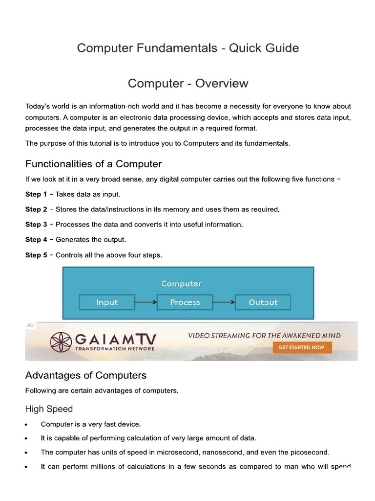 computer fundamental | PDF
