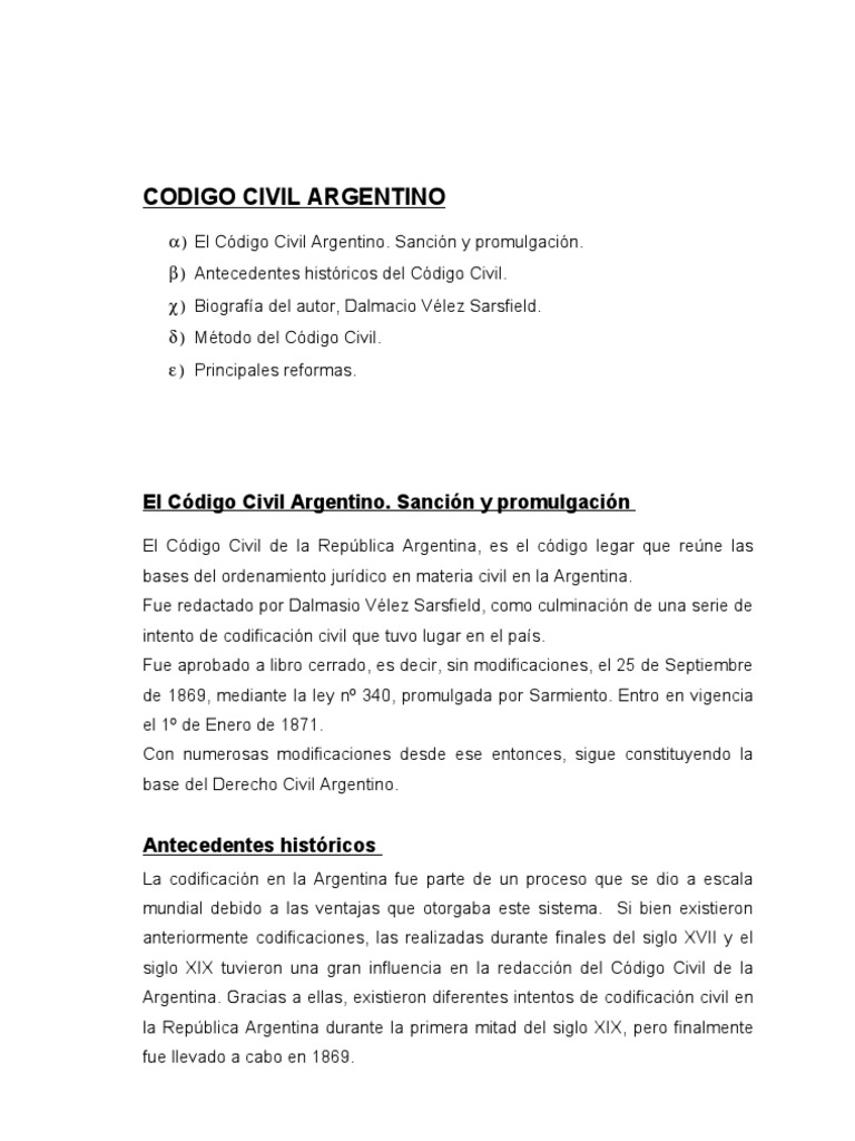 Codigo Civil Argentino | PDF | Gobierno | Argentina