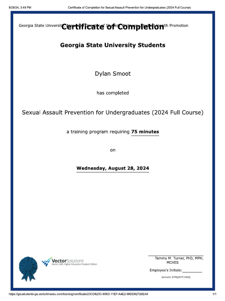 Correct PDF Certificate | PDF