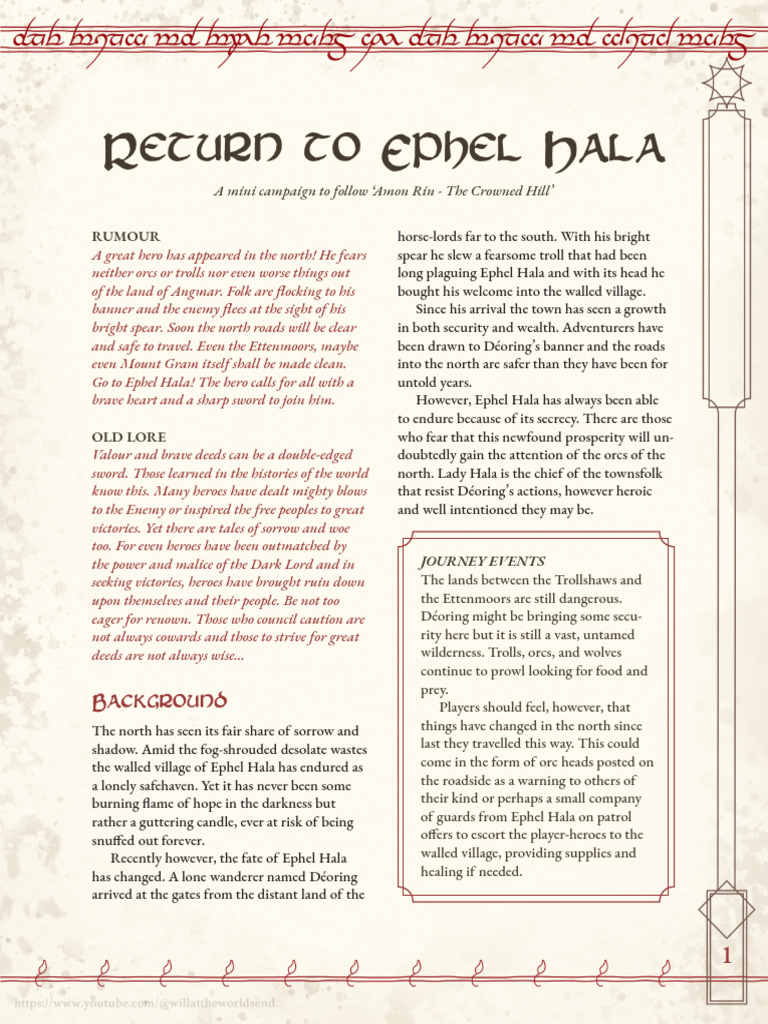 Return To Ephel Hala | PDF
