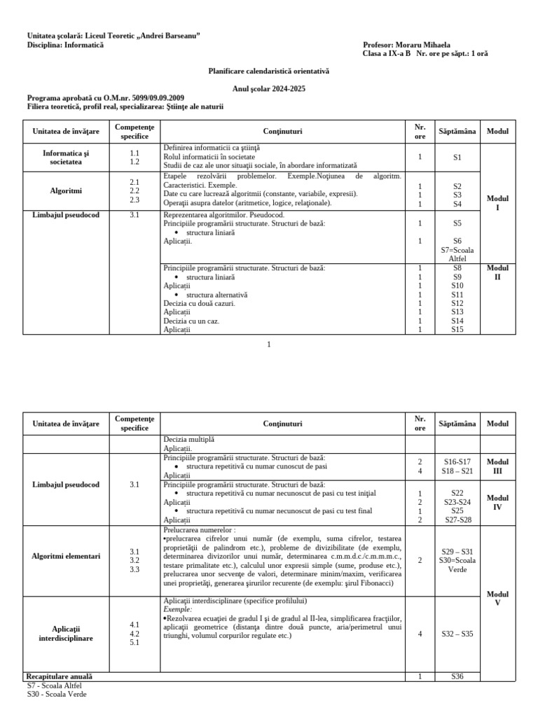 9 Informatica 1h 2024-2025 | PDF