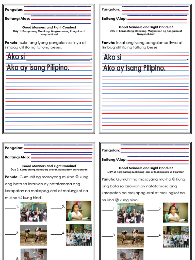 Pangalan: Baitang/Alap: Pangalan: Baitang/Alap | PDF