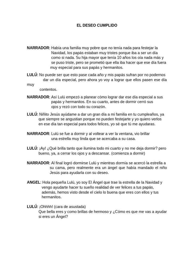 El Deseo Cumplido 2024 | PDF