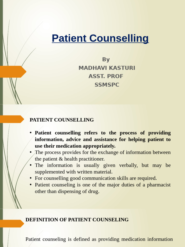 Patient Counselling | PDF