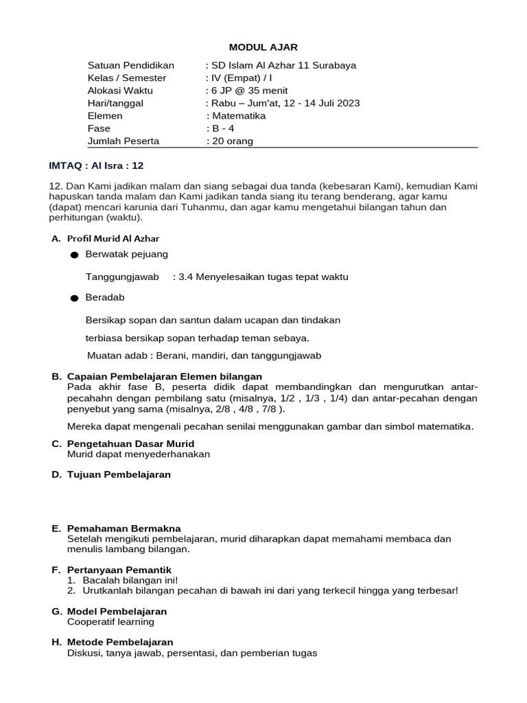 Modul Ajar PJBL | PDF