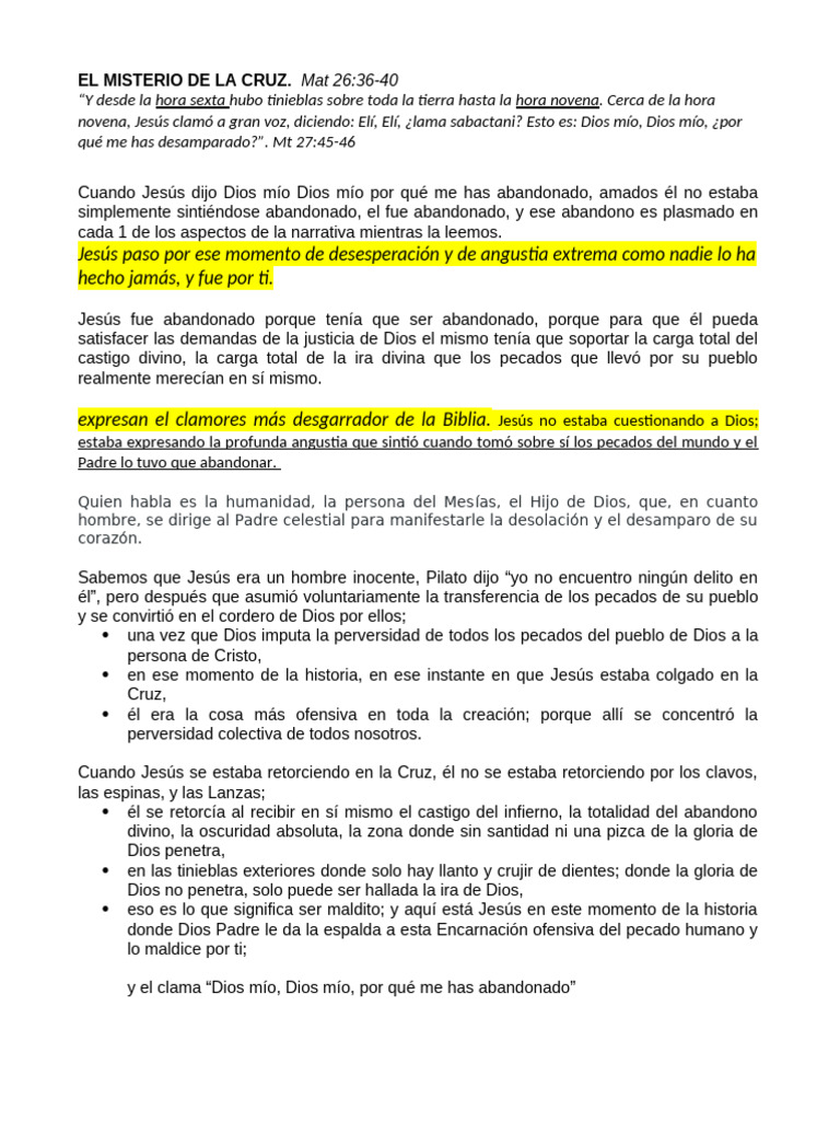 El Misterio de La Cruz. | PDF