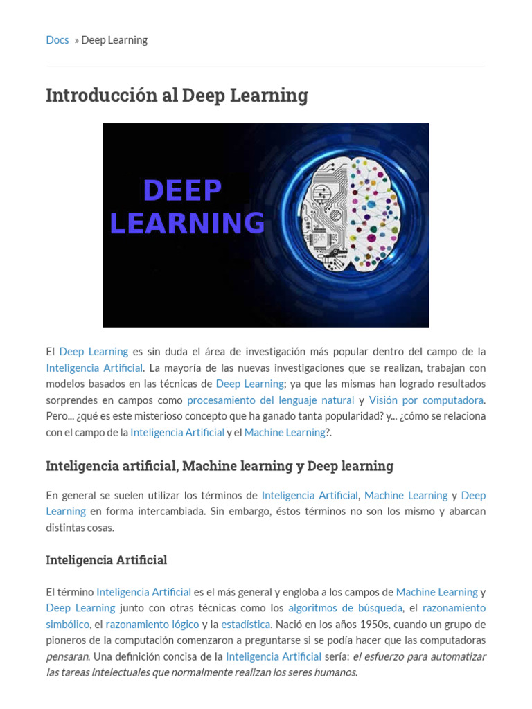 Deep Learning - Libro Online de IAAR | PDF