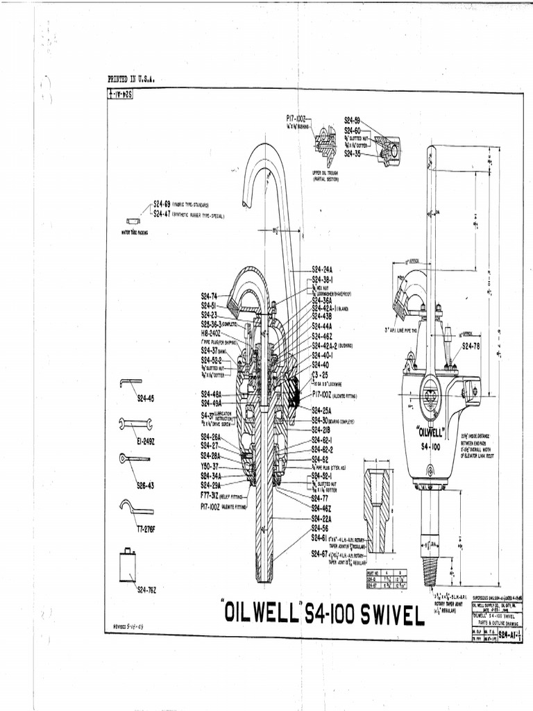 Oilwell S4-100 Parts List | PDF