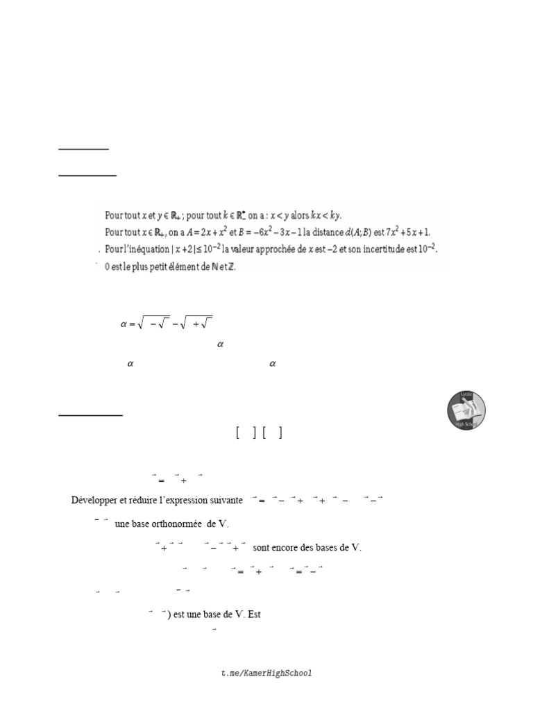 LycéeBMaroua Maths 2ndec ET1 2022 | PDF