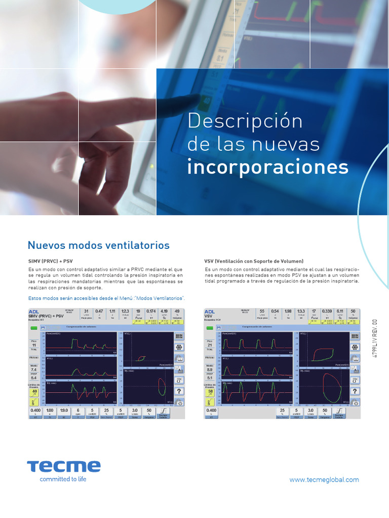 Respirador TECME - Habilitación de Módulos Opcionales | PDF
