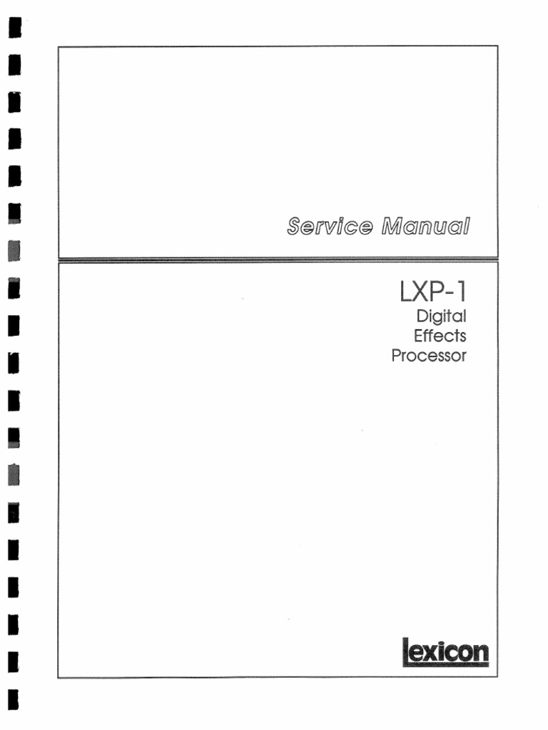 Lxp-1 Service Manual | PDF