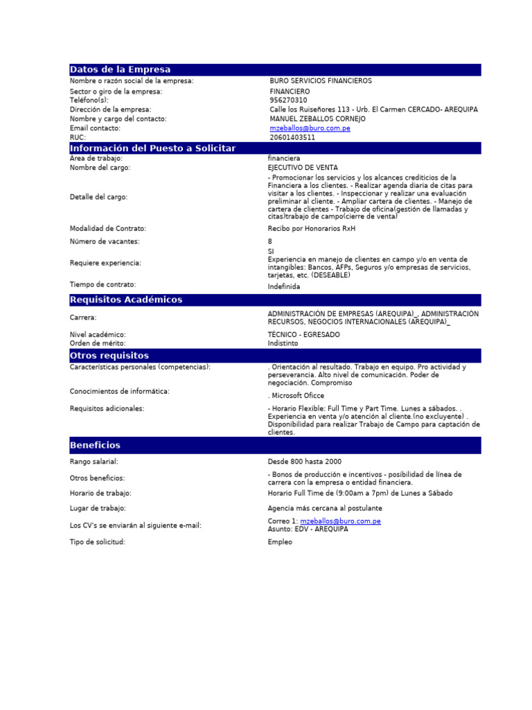 Perfil Edv Cibertec | PDF