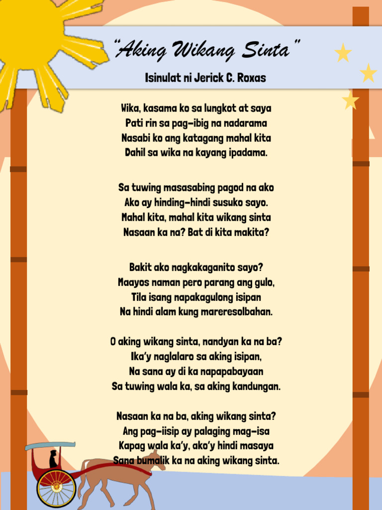 Aking Wikang Sinta - My Dear Language Final | PDF