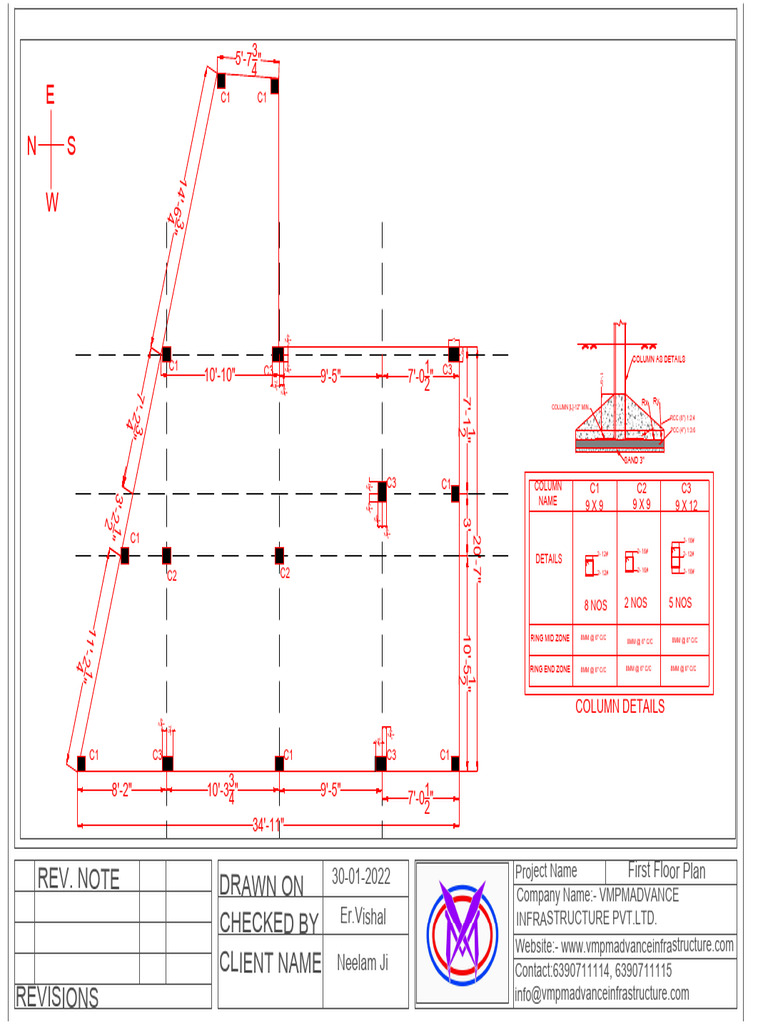 Centerline and Column Details | PDF