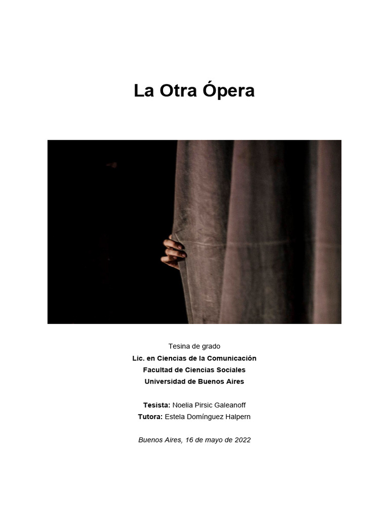 La Otra Opera Noelia Pirsic | PDF