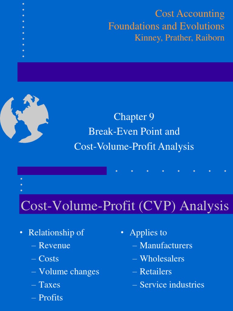 Chapter 9 Cost Volume Profit Analysis | PDF | Pricing | Marketing