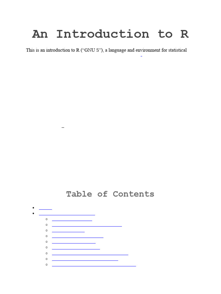 An Introduction To R | PDF | Matrix (Mathematics) | Command Line Interface