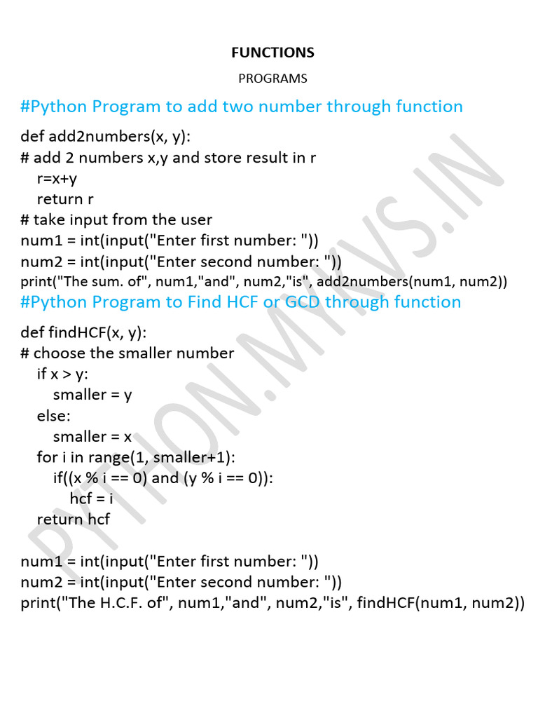 Function Python | PDF Function Python | PDF