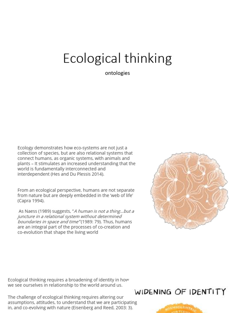 Ecological thinking- Lecture 1 | PDF