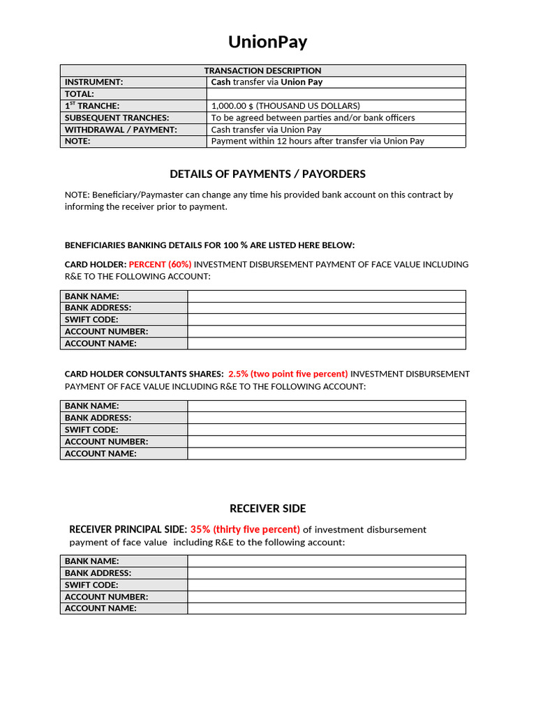 UnionPay DOA | PDF
