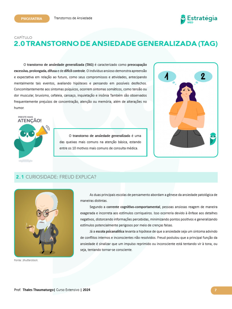 Transtorno de Ansiedade Generalizada (Tag) | PDF