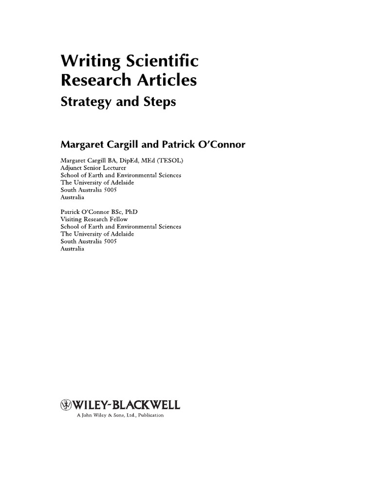 Writing Scientific Research - Chap2 Structure | PDF