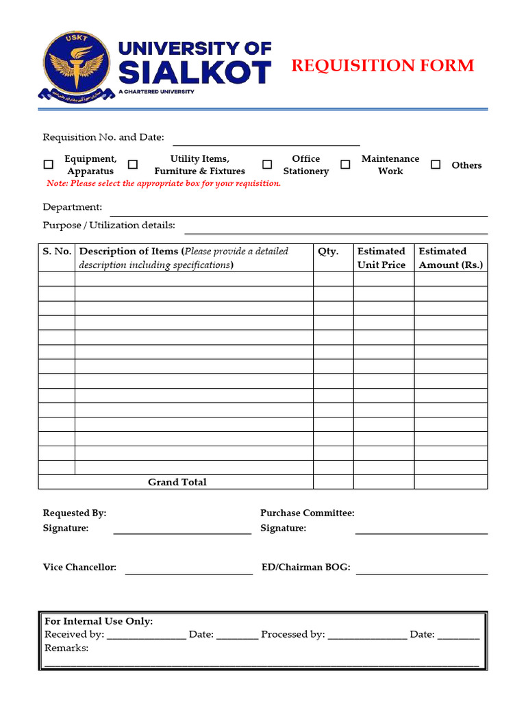 New Requisition Form | PDF