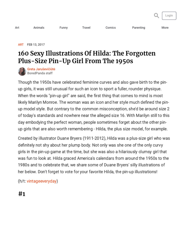160 Sexy Illustrations Of Hilda_ The Forgotten Plus-Size Pin-Up Girl ...