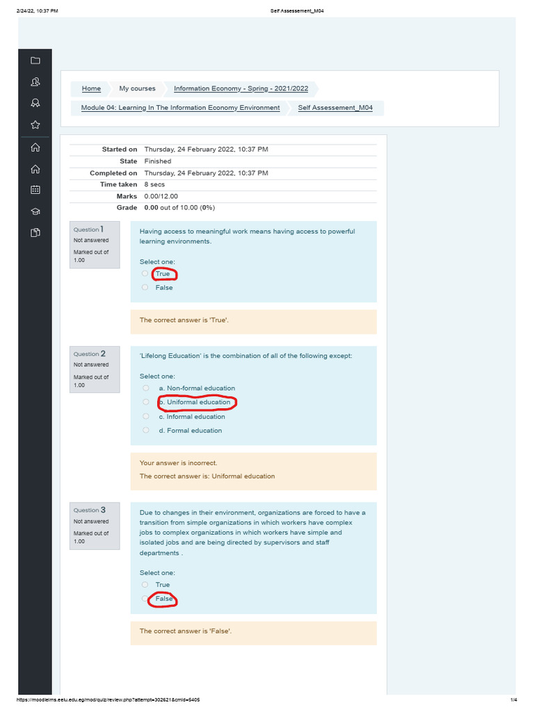 Self Assessement M04 | PDF