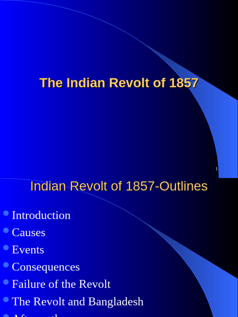 Lecture-5-The Indian Revolt of 1857 | PDF