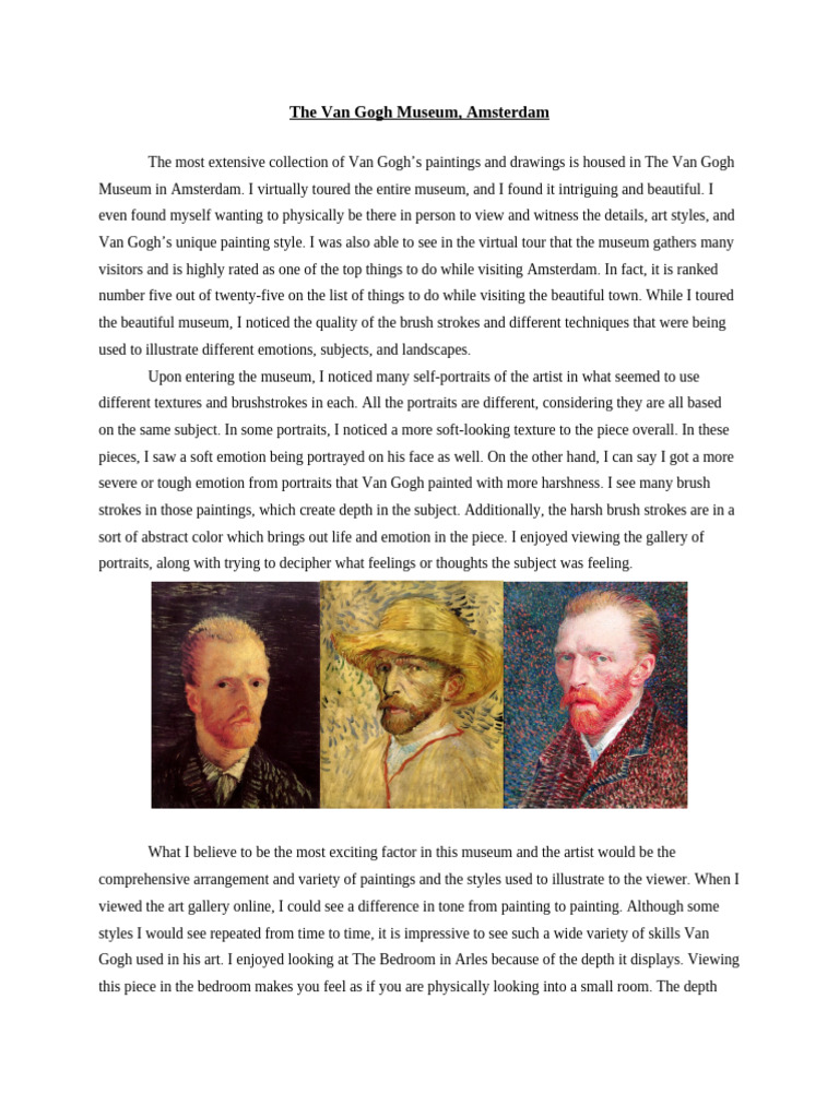 Arts Essay - Van Gogh | PDF
