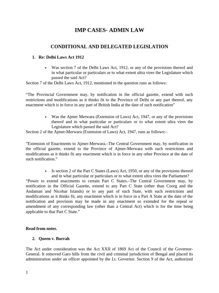 Imp Cases - ADMIN LAW | PDF