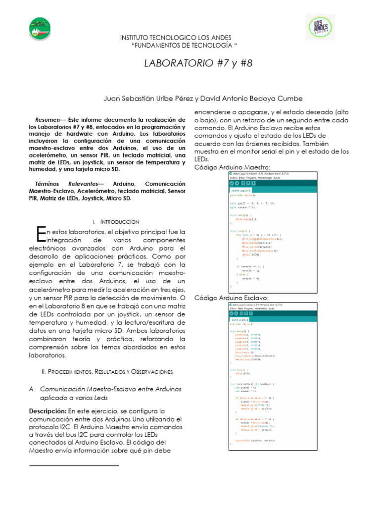 Informe #4 (Laboratorio 7y8) | PDF