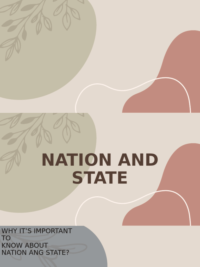 Defining and Differentiating NATION and STATE (GR-3) | PDF