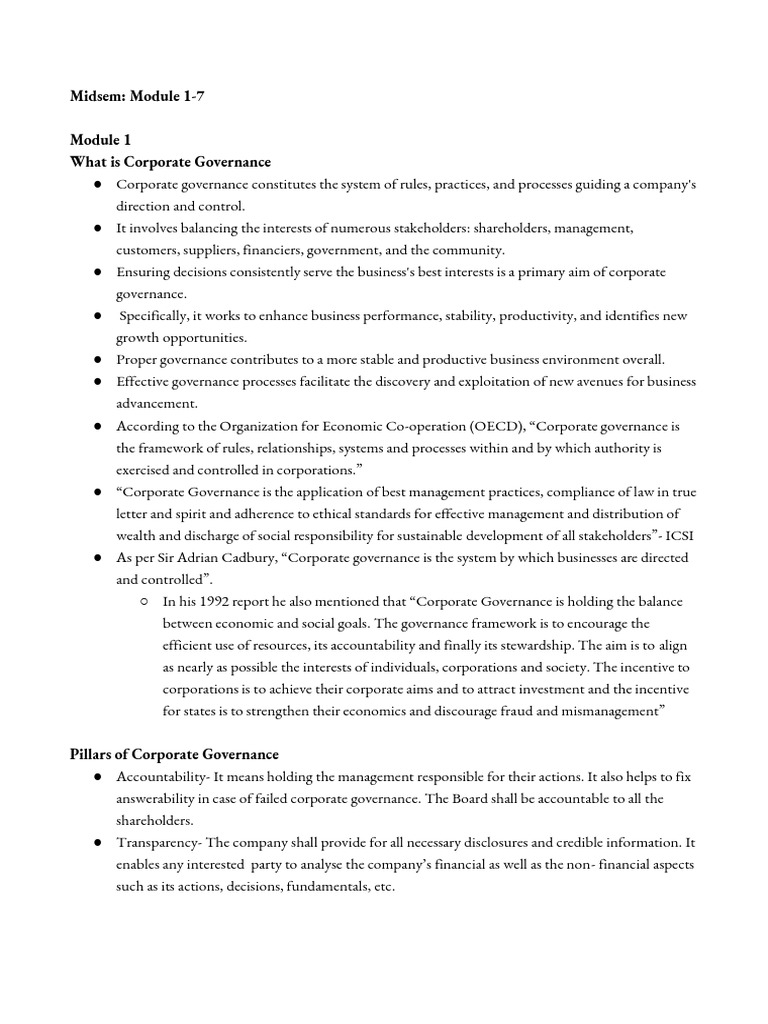 Corporate Goverance | PDF