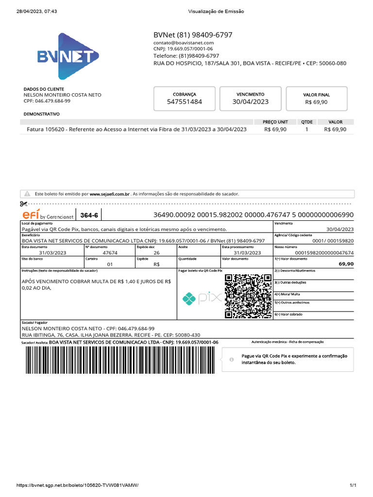 Internet Boleto ABR | PDF