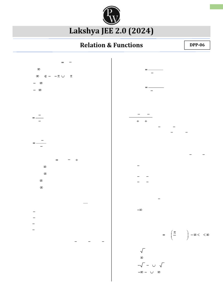 64c4f0aeb6ef9a0018fa8d94 ## Relations & Functions DPP 06 of Lec | PDF