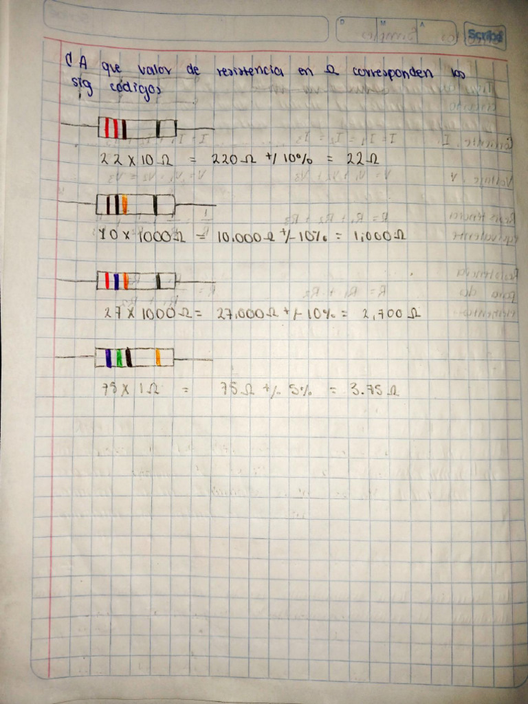 U3-Tarea 12-Codigo de Colores en Resistores-Juan Antonio | PDF U3-Tarea 12-Codigo de Colores en Resistores-Juan Antonio | PDF