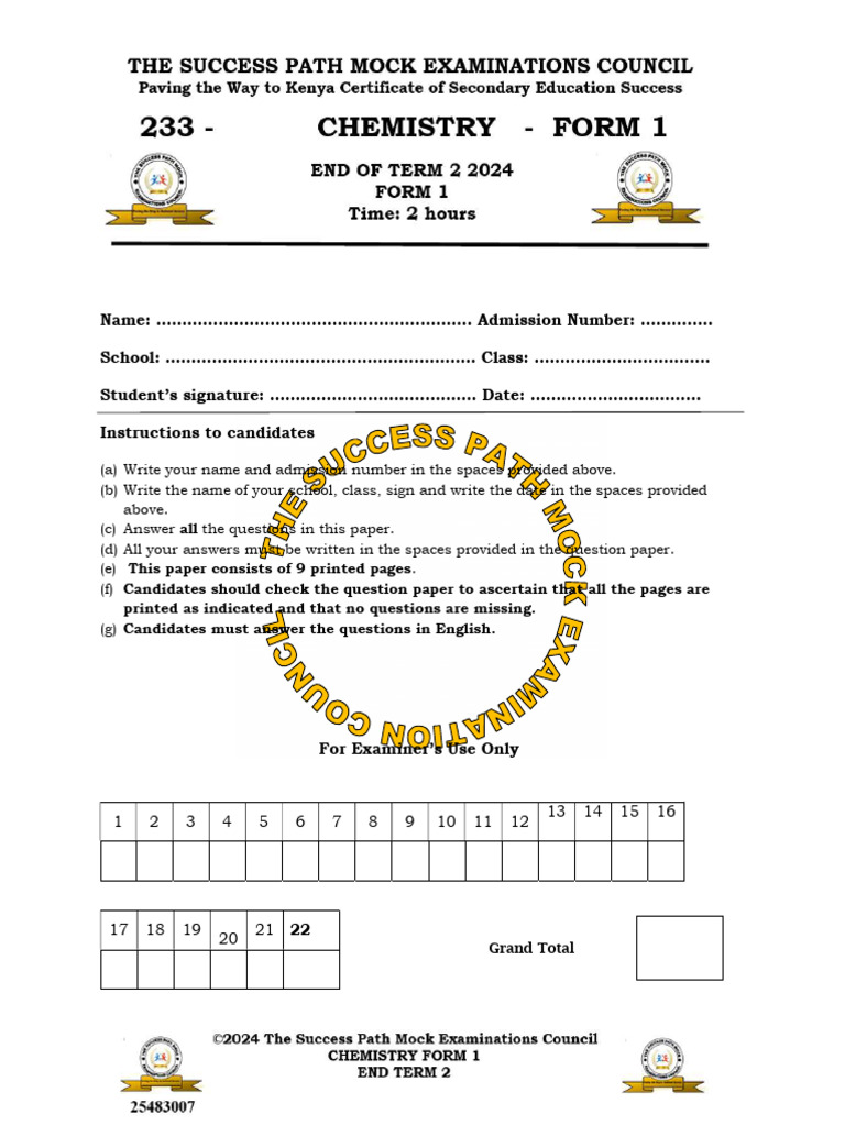 Chemistry Form 1 | PDF