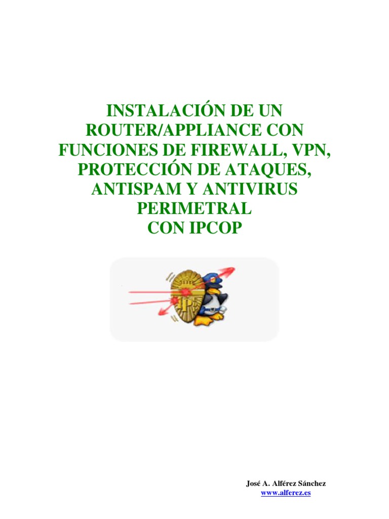 Instalacion IPCOP | PDF | Enrutador (Computación) | Cortafuegos (informática)