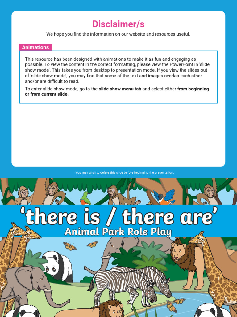 Animal-park-there-is-there-are Twinkl | PDF