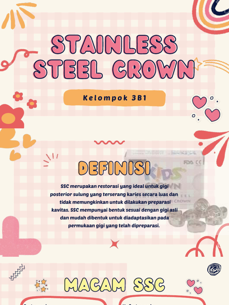 Stainless Steel Crown | PDF | Periodontology | Dentistry Branches
