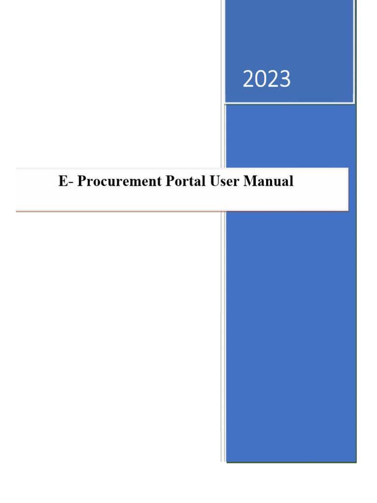 Supplier Portal User Manual | PDF
