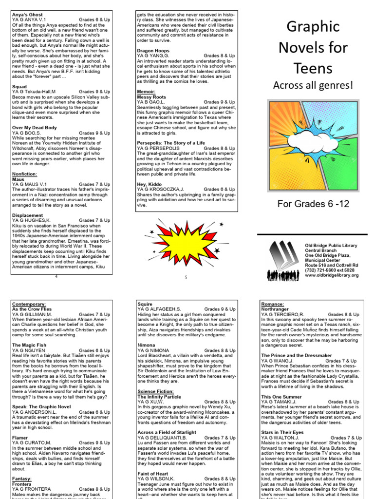 Teen Graphic Novel Book List | PDF